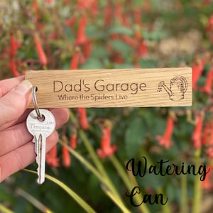 Personalised Wooden Keyring Gift, Engraved Oak Key Ring, Engraved Key ...