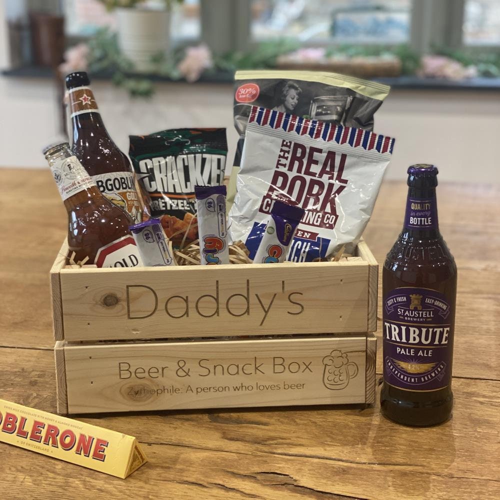 Personalised Wooden Beer or Gin Crate Alcohol and Treat Wood - Etsy UK