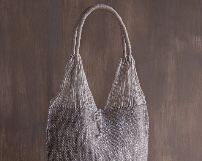 Handwoven Tote Bag - Linen/wool - Etsy