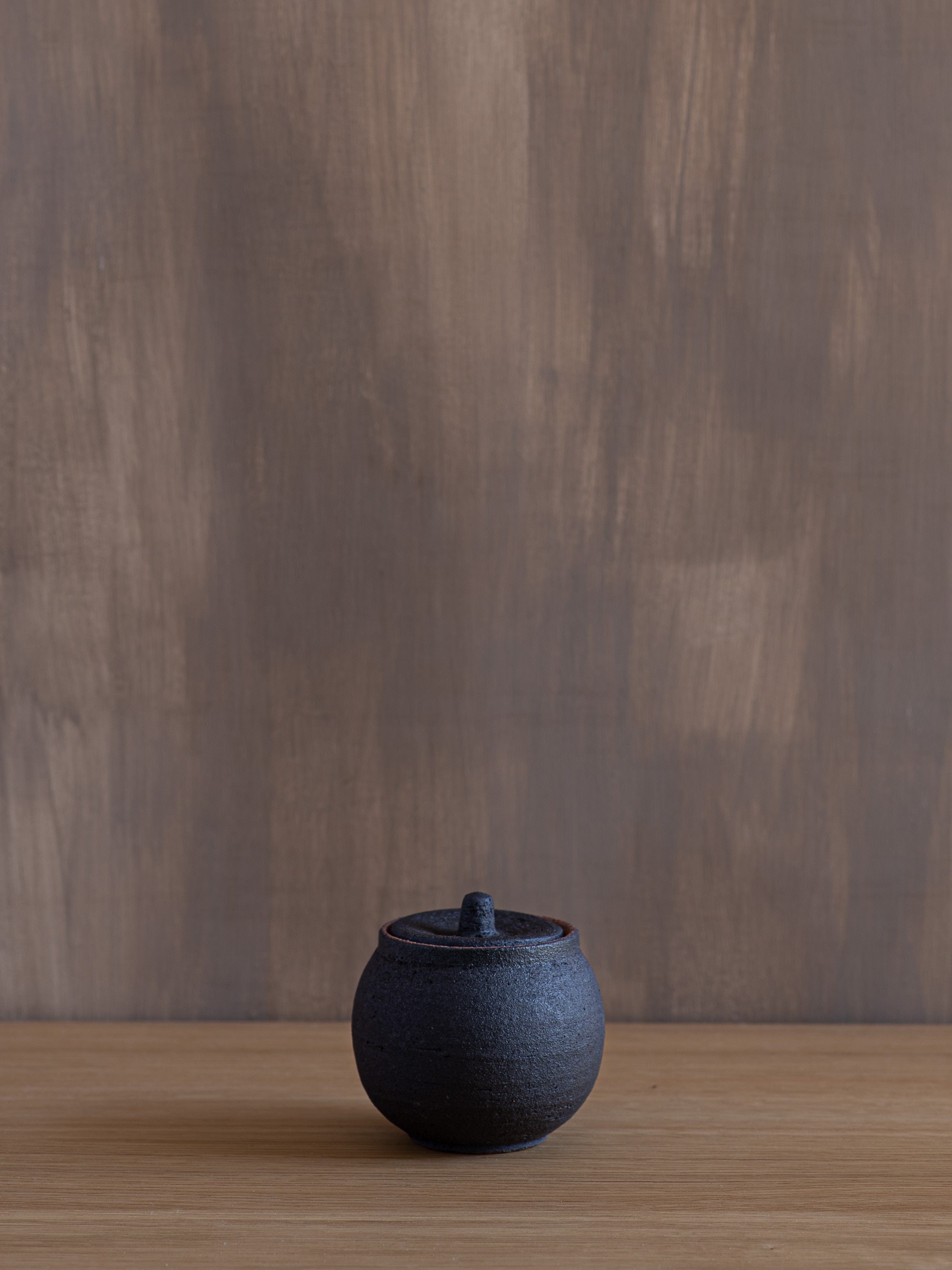 Japanese Shigaraki Ceramic Lidded Salt Pot Charcoal | Etsy