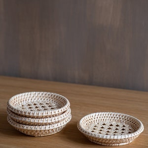 Handwoven Rattan Coaster - Etsy