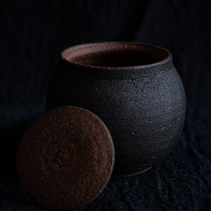 Japanese Shigaraki Ceramic Lidded Salt Pot - Charcoal - Etsy