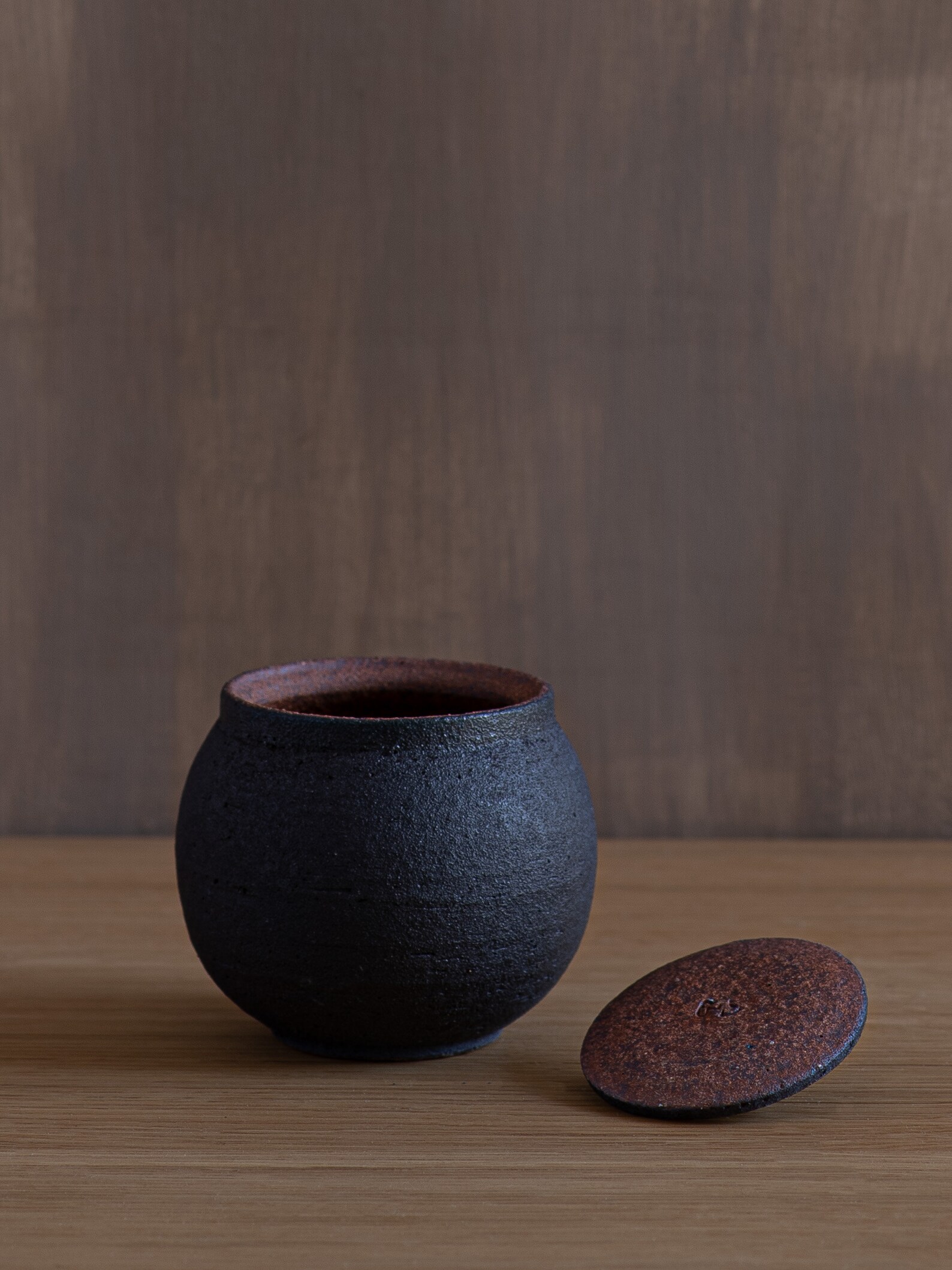 Japanese Shigaraki Ceramic Lidded Salt Pot Charcoal - Etsy