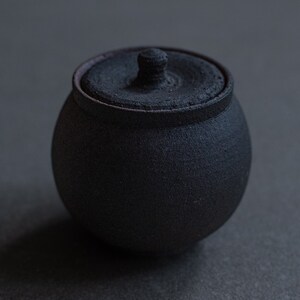 Japanese Shigaraki Ceramic Lidded Salt Pot - Charcoal - Etsy