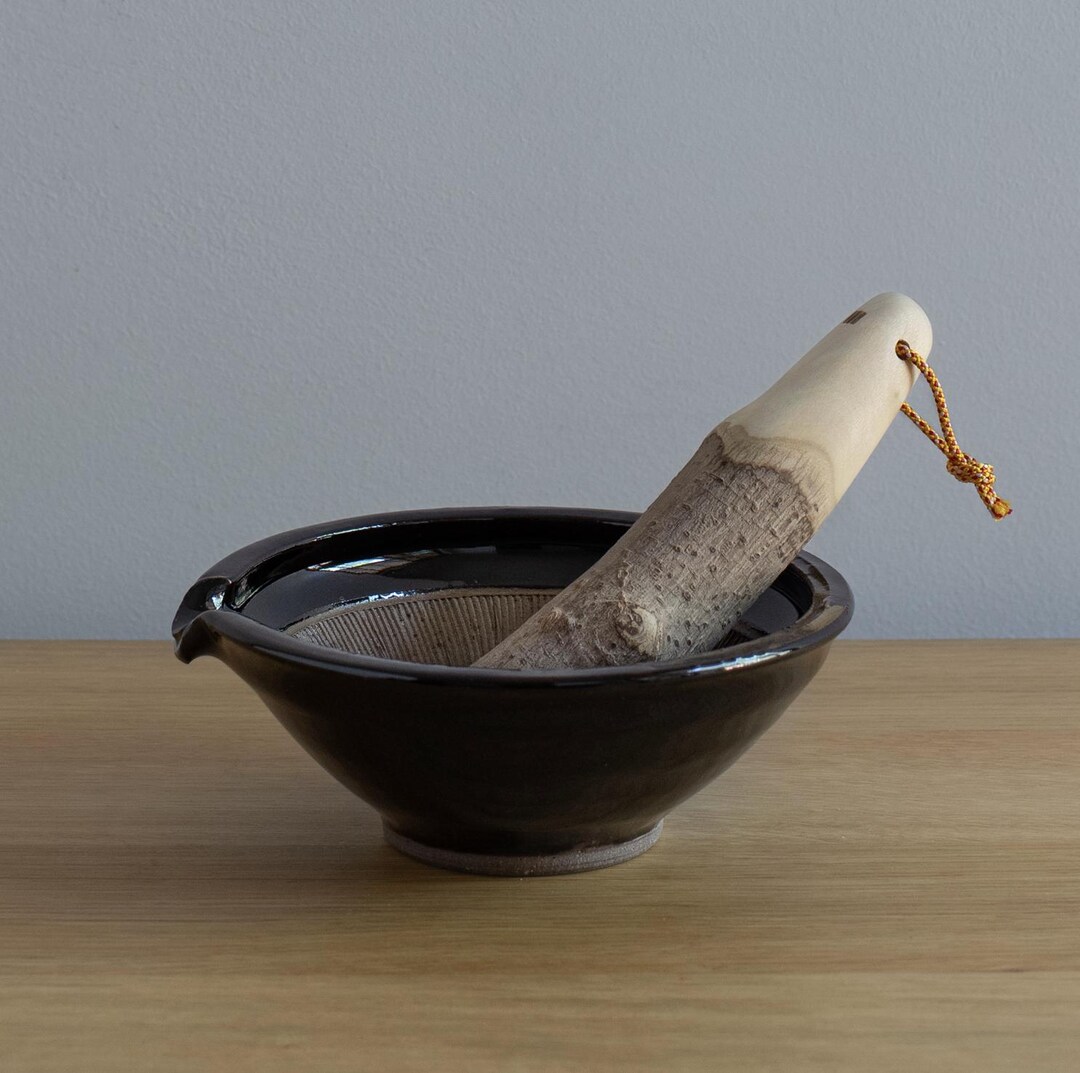 Japanese Iga Suribachi & Surikogi mortar and Pestle Set Small - Etsy Australia