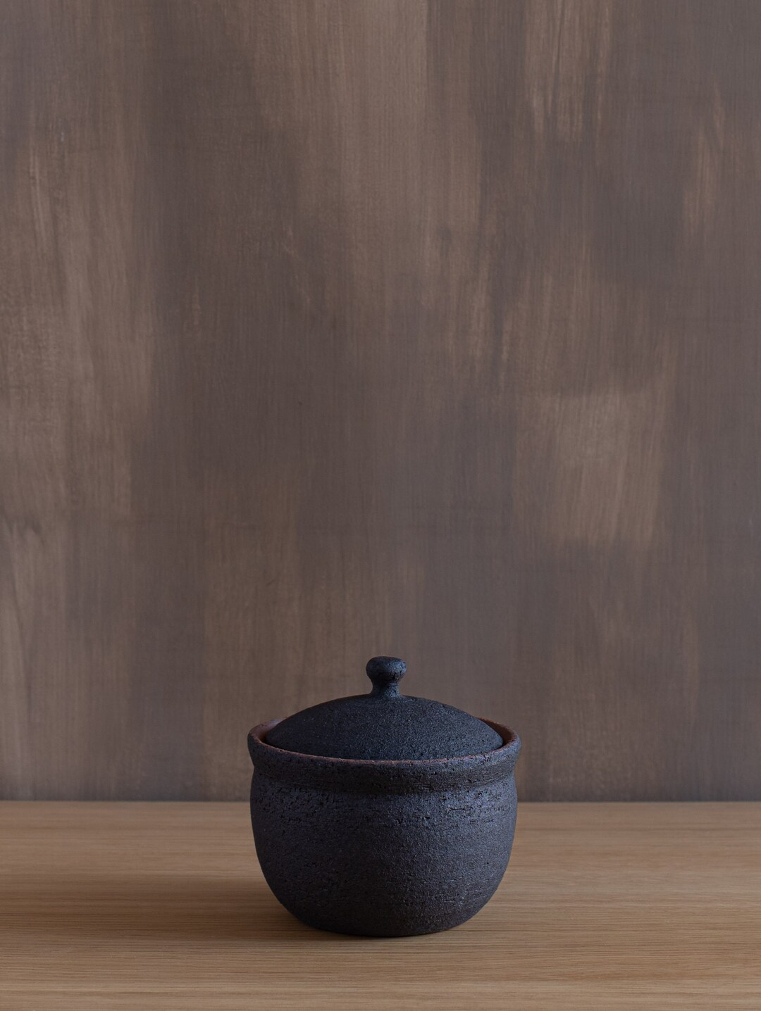Japanese Shigaraki Ceramic Lidded Salt Pot Charcoal large - Etsy