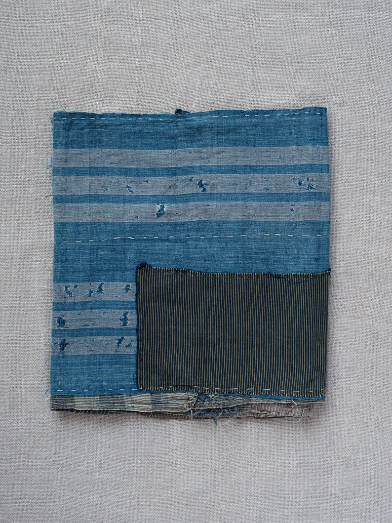 Antique Japanese Indigo Patchwork Boro Textile Sashiko Mends - Etsy