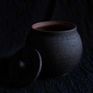 Japanese Shigaraki Ceramic Lidded Salt Pot - Charcoal - Etsy