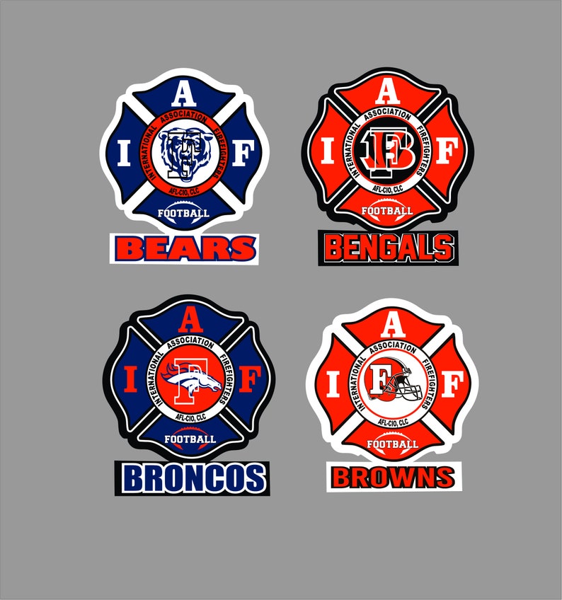 Firefighter Decals NFL - IAFF for Union Members - Stickers for Car ...
