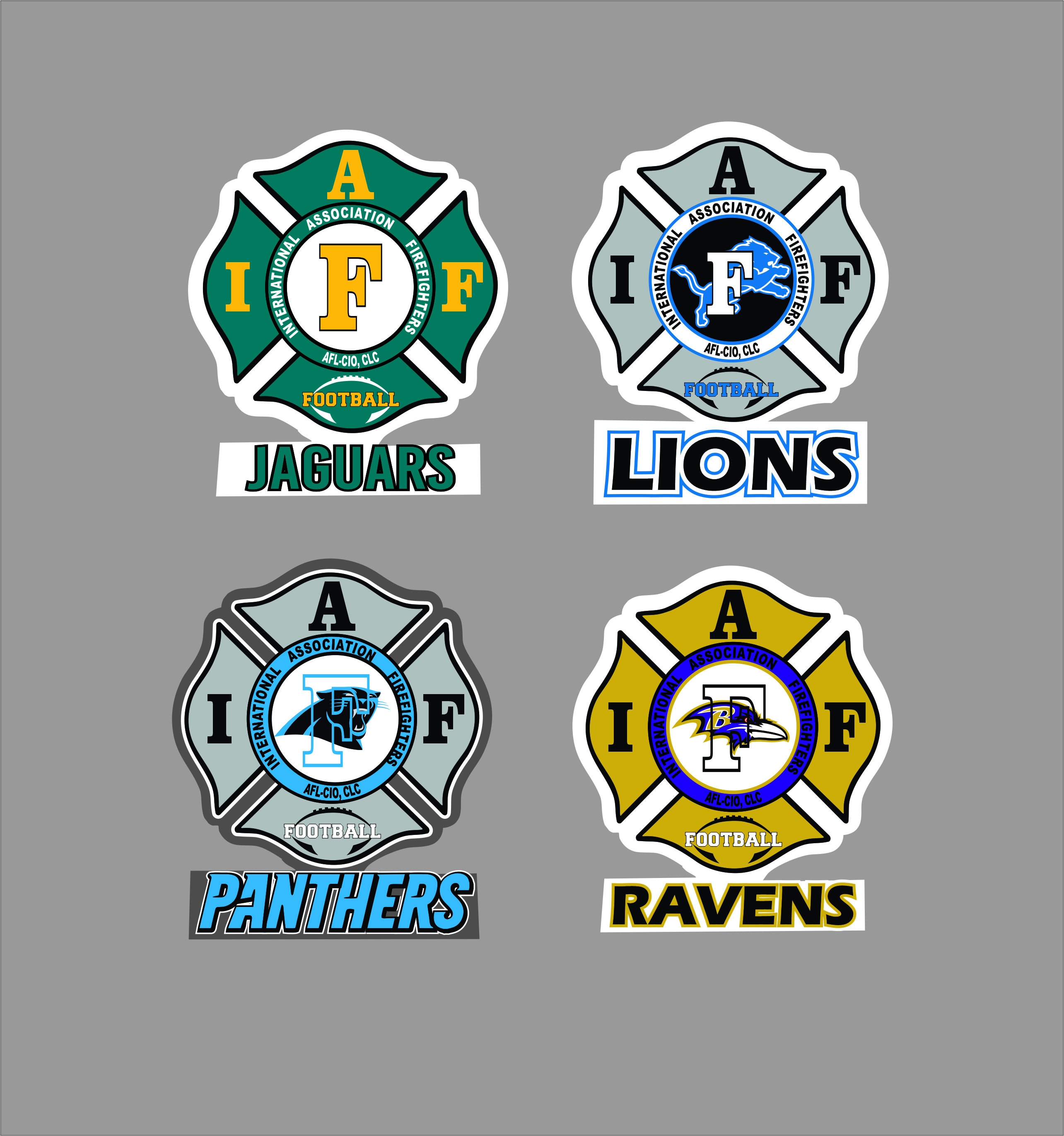 Firefighter Decals NFL - IAFF for Union Members - Stickers for Car ...
