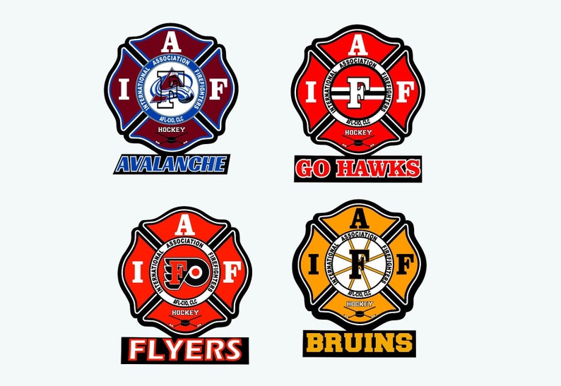 IAFF Hockey Decals for Union Firefighters Free Shipping - Etsy