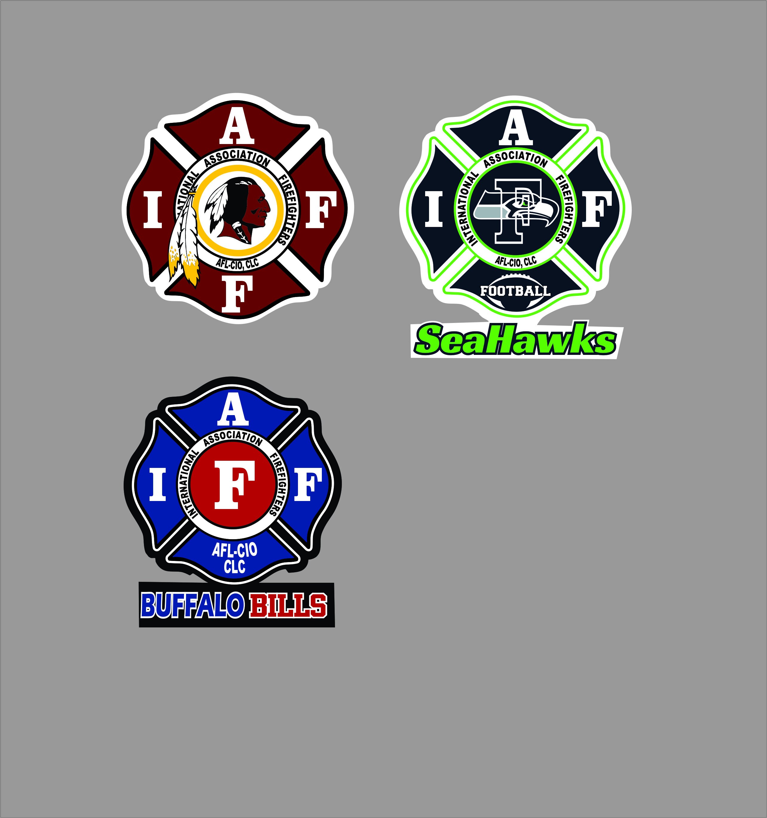 Firefighter Decals NFL IAFF for Union Members Stickers for - Etsy