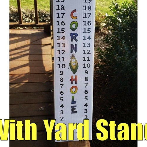 Cornhole Scoreboard Score Keeper Easy Read With YARD Stand - Etsy