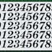 1 40 Numbers Set of 40 Vinyl Decals Helmet, Sport,stickers Select Color ...