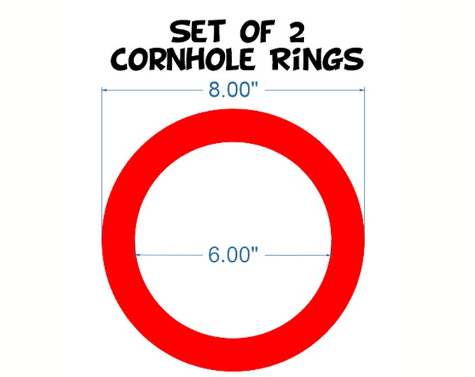 Cornhole Board Circle Decals Set of 2 Multiple Sizes & 30 Color Options ...