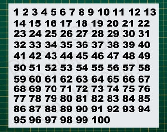 1 40 Numbers Set of 40 Vinyl Decals Helmet, Sport,stickers Select Color ...