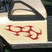 Golf Cart Flame Kit Set of 4 Decals 2 Right and 2 Left Sides - Also ...