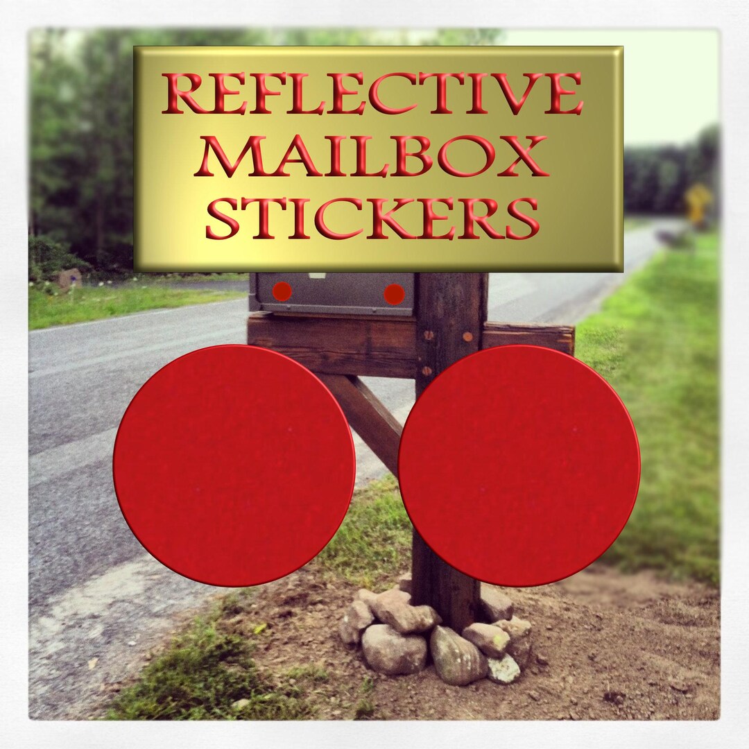 Red Mailbox Reflective Stickers Exterior ASTM Reflective Material ...