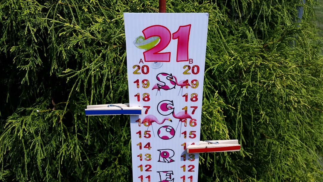 Cornhole Scoreboard Pink Flamingos and Margaritas, This is a Must Have ...