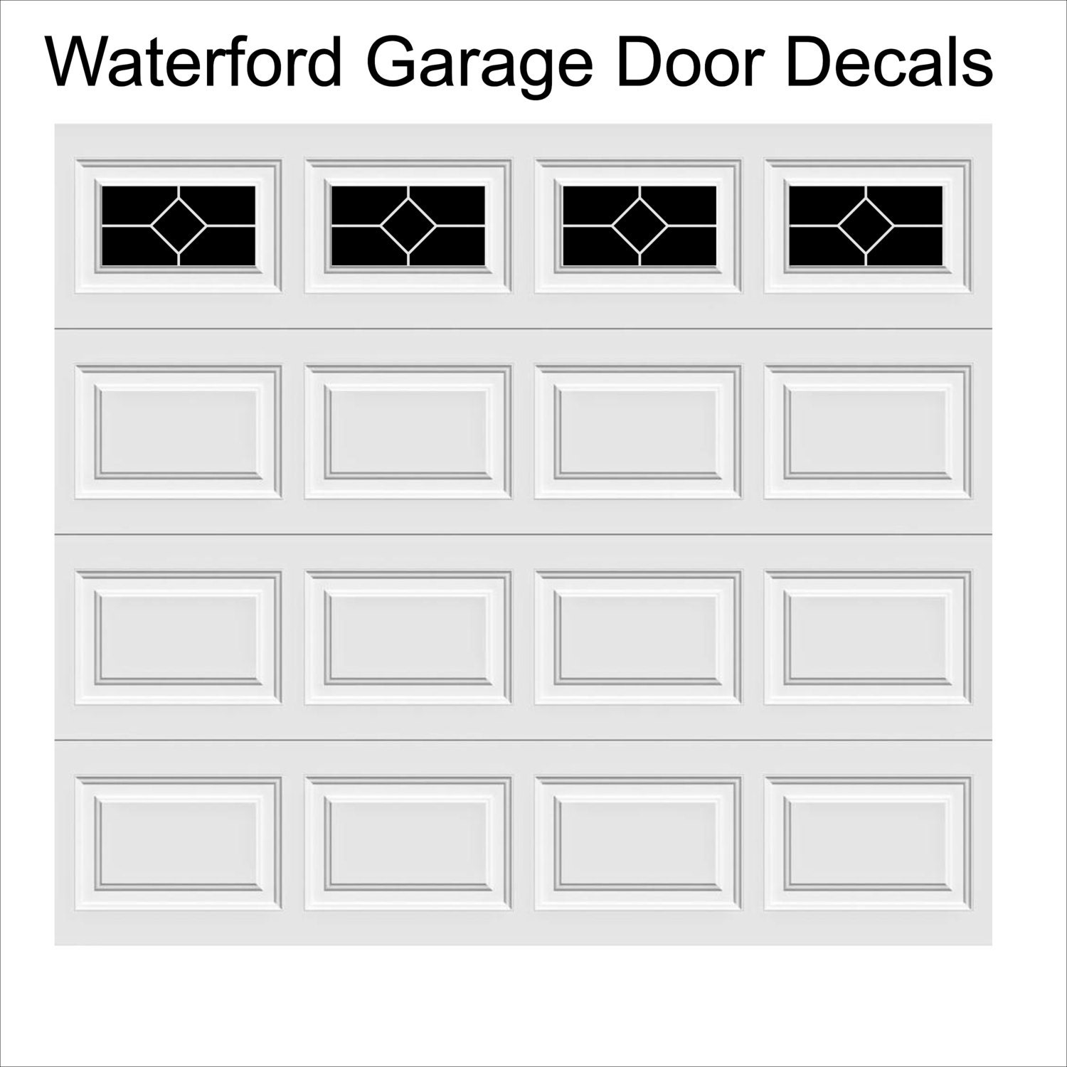 Waterford Faux Window Garage Door Vinyl Decals Fits 8 X 15 & Up - Etsy