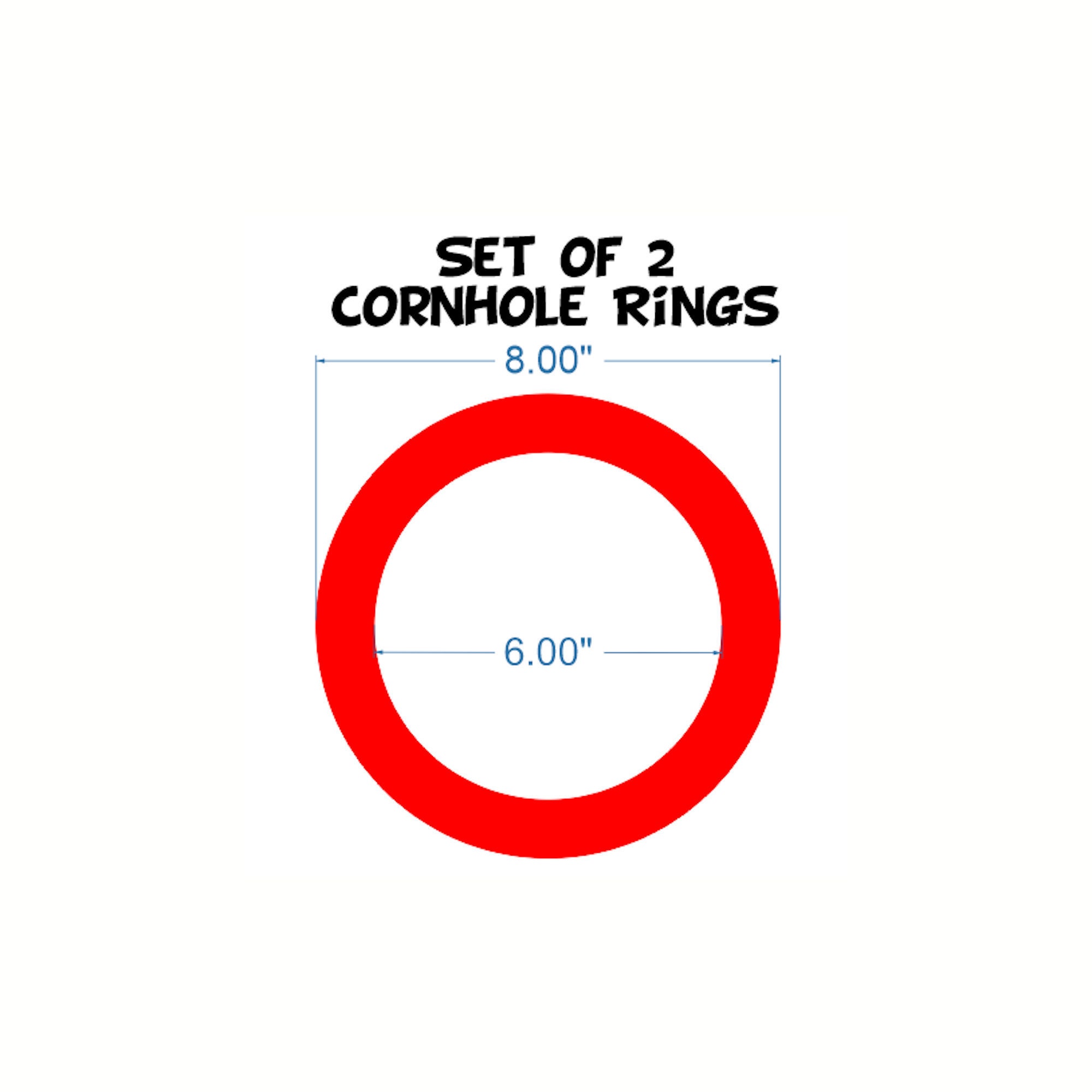 CORN HOLE Rings Size 8 X 6 Cornhole Circles | Etsy