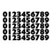 1 40 Numbers Set of 40 Vinyl Decals Helmet, Sport,stickers Select Color ...