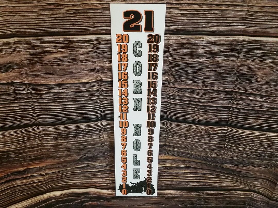 Motorcycle Biking Touring Bike Orange / Black Theme Cornhole / Corn ...