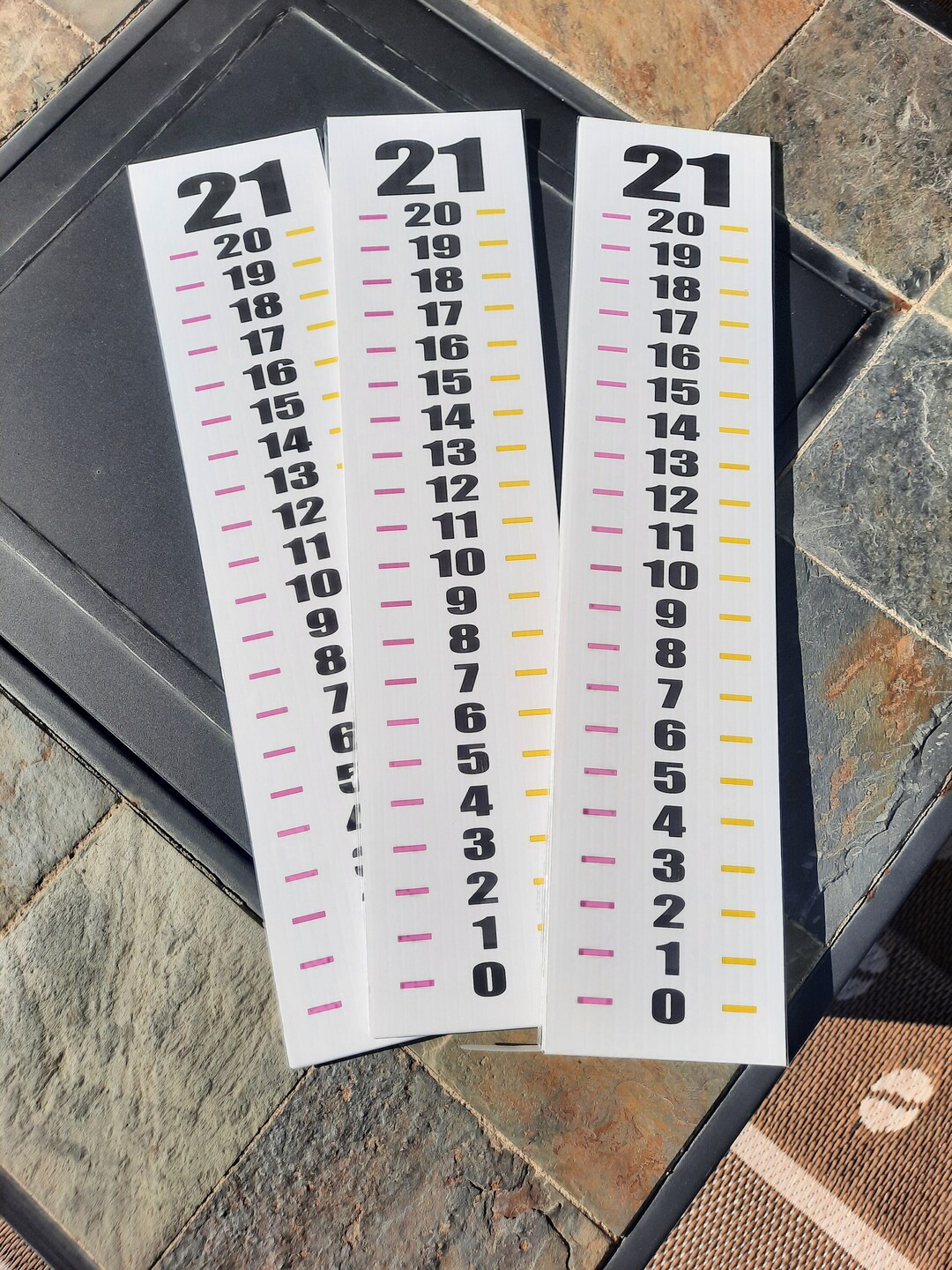 Cornhole Scoreboard Signs Set of 3 - Purple and Yellow - Easy Read YP ...