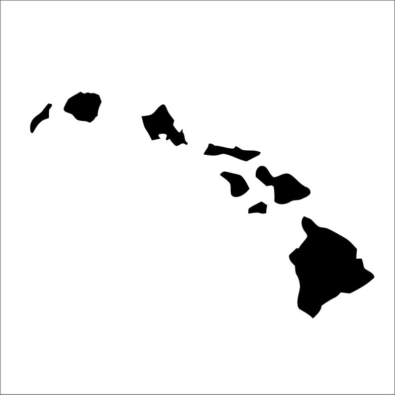 Hawaii Islands Hawaiian Island's HI Vinyl Decal Great - Etsy