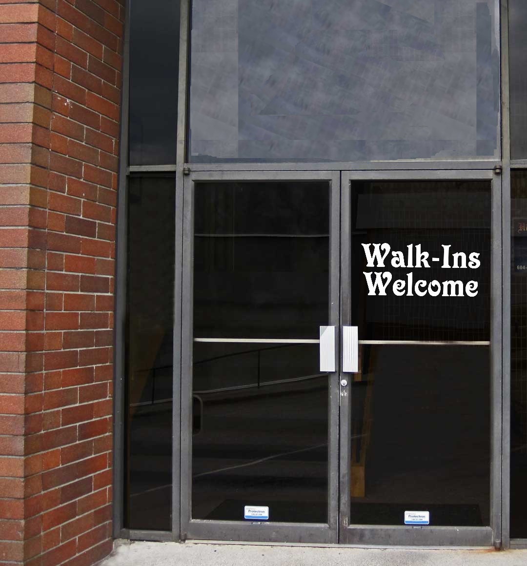Walk-ins Welcome - Vinyl DIY SIGN Decals / Sticker -select Color - Etsy