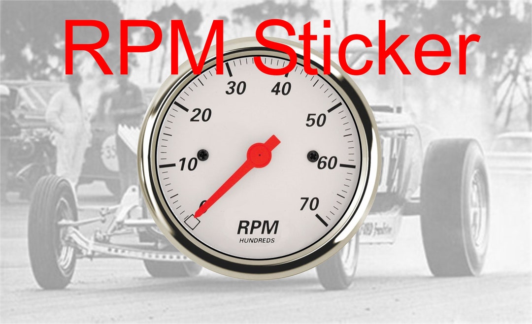 Faux RPM Gauge Sticker: Ride on Car Restoration Decal - Etsy