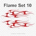 Set of 2 Vinyl Decal Flames - Style FLM 10 - Select Size & Color - Etsy