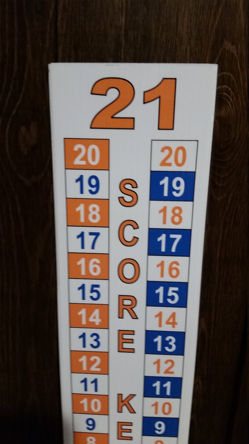 Cornhole Horseshoe Scoreboard Score Keeper Sign Orange - Etsy