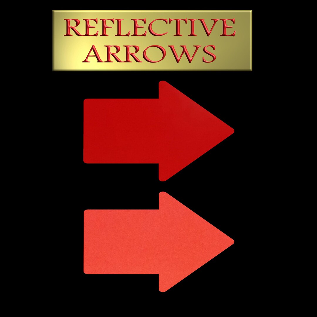 Red Safety Arrows Exterior ASTM Reflective Material for Bicycles ...