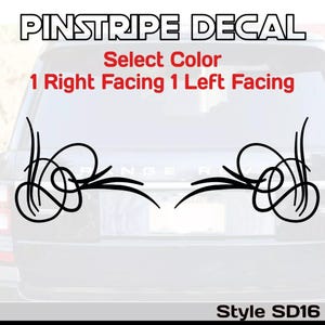 VINTAGE Look Corner Pinstripe Vinyl Decals Fits Cars Trucks ATV Golf ...
