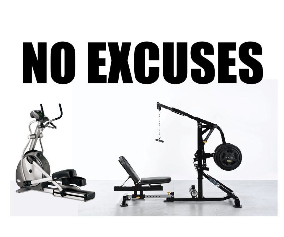 NO EXCUSES - Motivational Gym Wall Decal - Select Color - Etsy