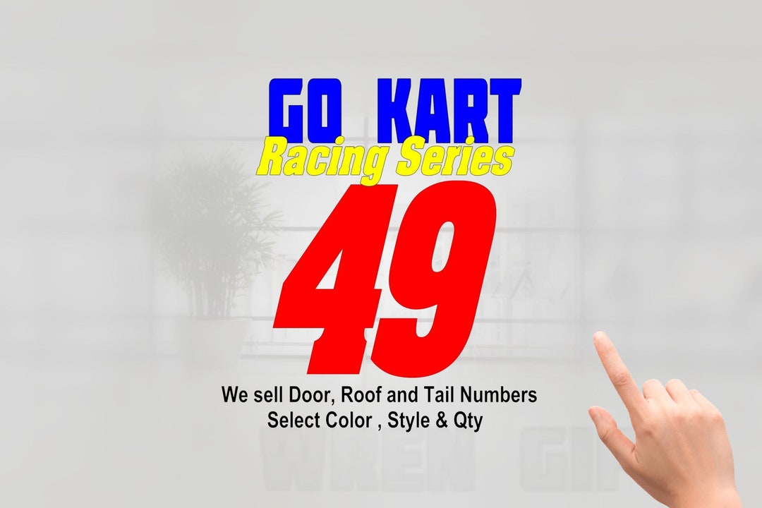 Go Kart ( Cart ) Race Number Decals - Select Size & Color - Etsy