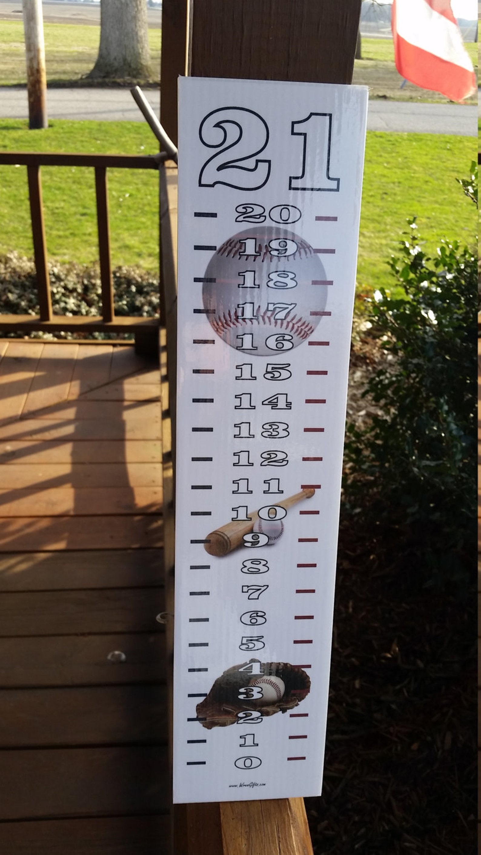 Cornhole - Horseshoe - Scoreboard Score Keeper Sign - Baseball Theme ...