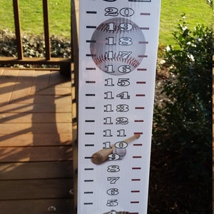 Cornhole - Horseshoe - Scoreboard Score Keeper Sign - Baseball Theme ...