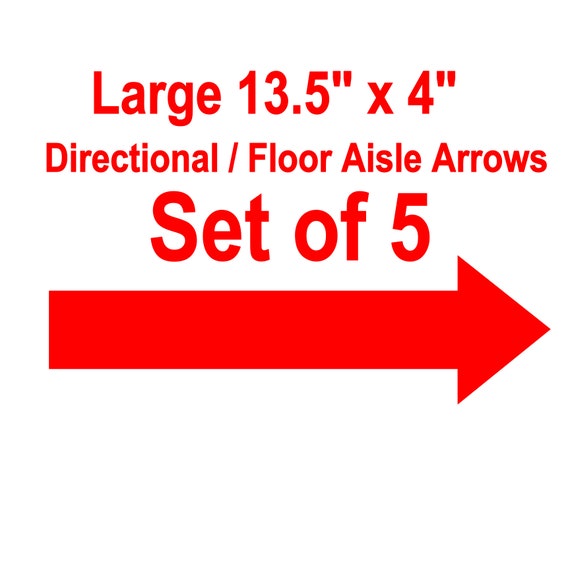 5 LARGE Directional Floor Arrows Vinyl Decals Grocery Retail - Etsy