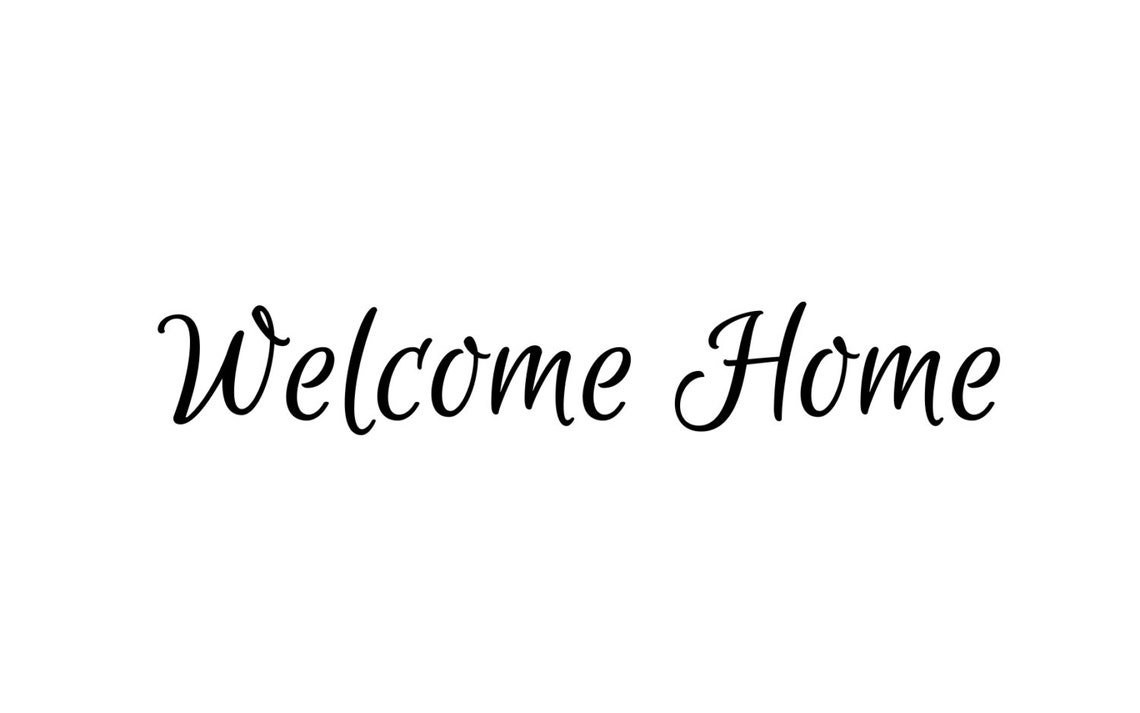 Welcome Home Home Decor Vinyl DIY Sign Decal Graphic | Etsy