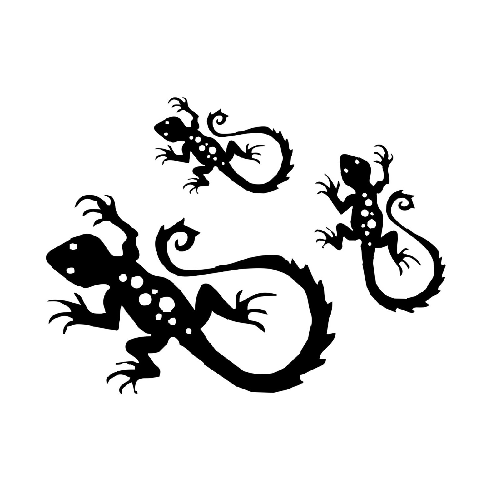 Lizards Set of 3 Vinyl Wall Decals / Car Stickers Select - Etsy