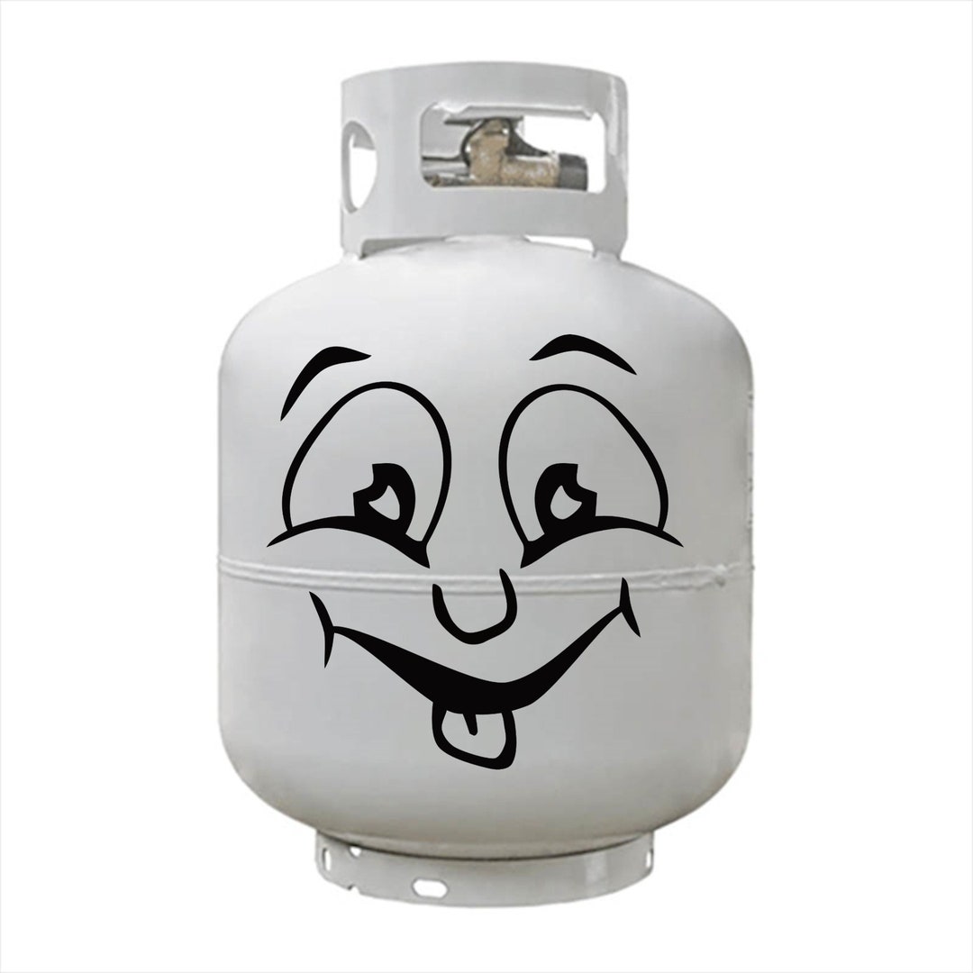 Funny Face Propane Tank Decal - BBQ Grill Decor - Etsy