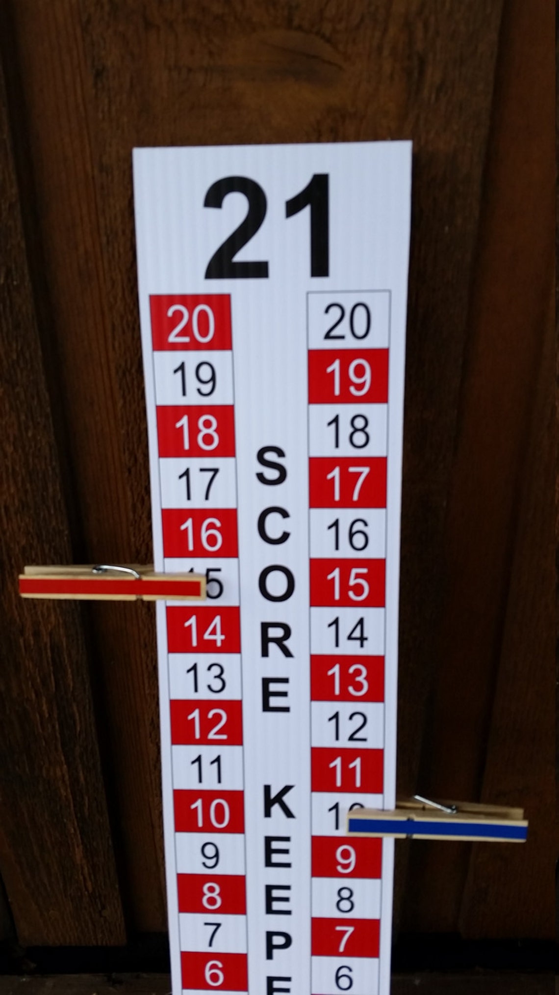 Scoreboard Score Keeper Red and White Checkerboard UV & | Etsy