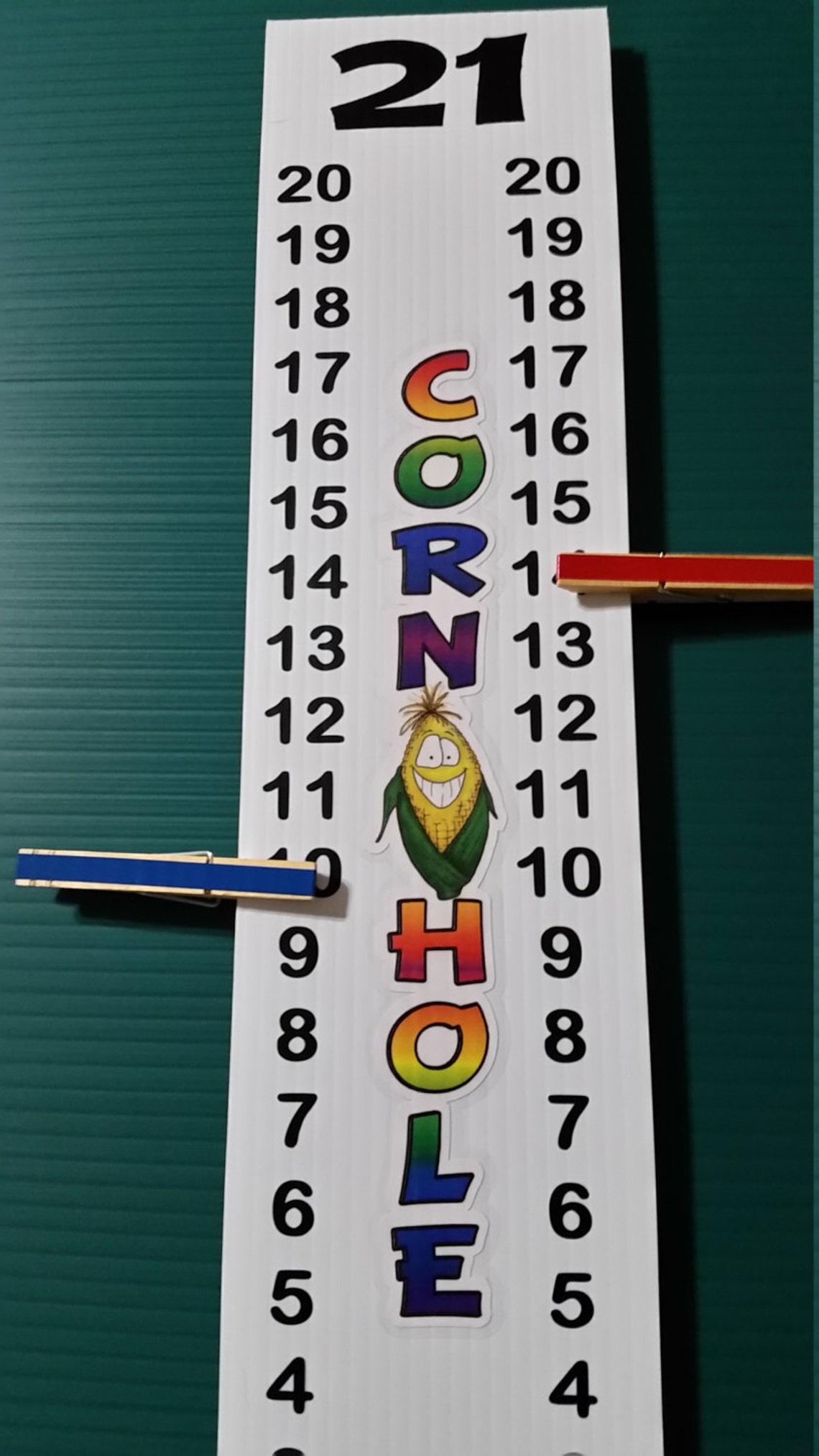 Set of 2 Cornhole Scoreboard Score Keeper Full Color | Etsy