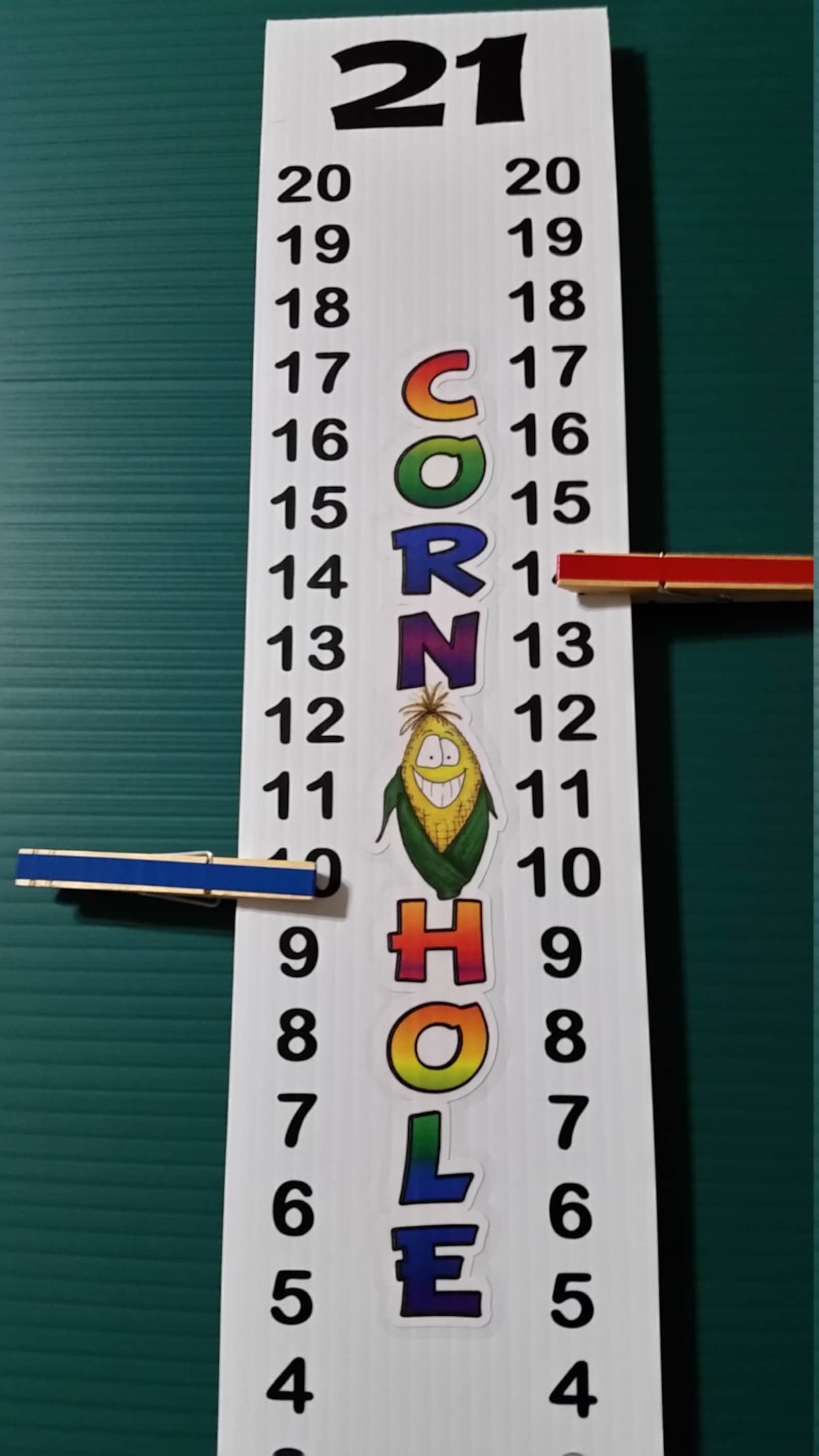 Set of 2 Cornhole Scoreboard Score Keeper Full Color | Etsy
