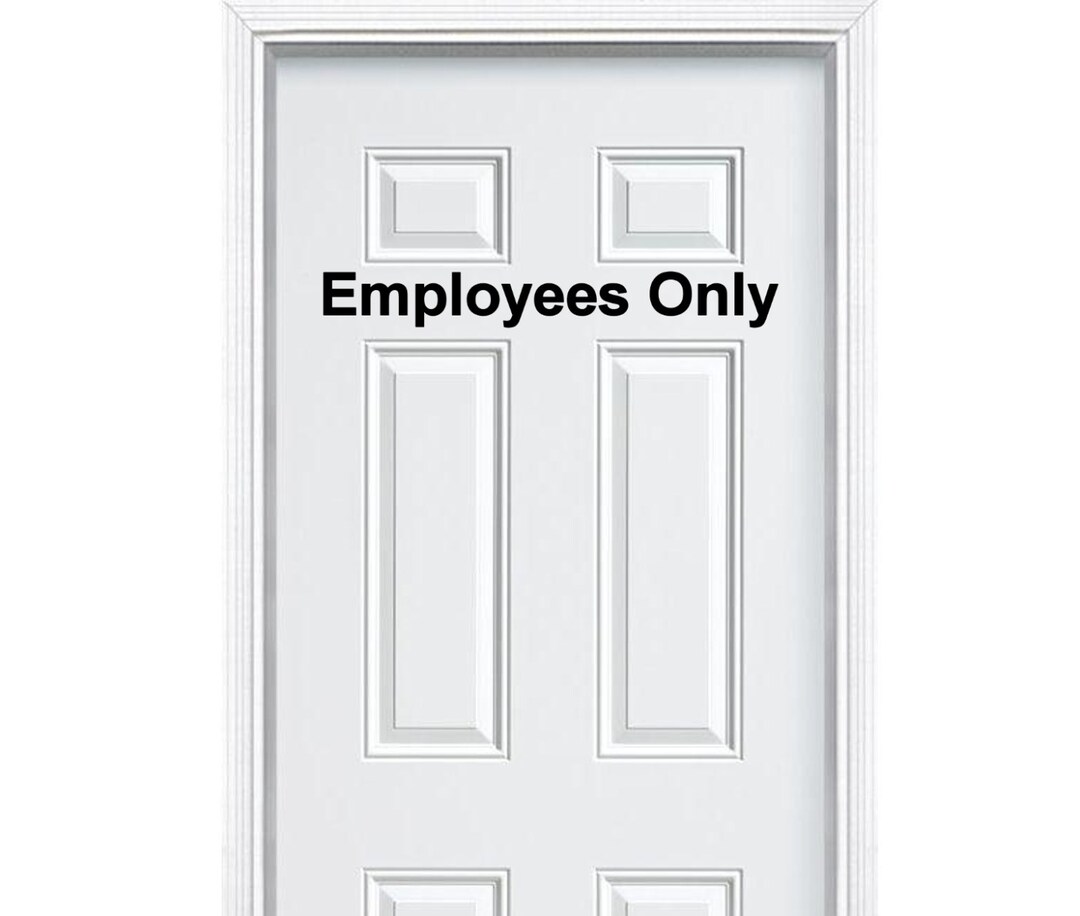 Employees Only - Business Vinyl DIY Sign Decal - Graphic - Select Color ...