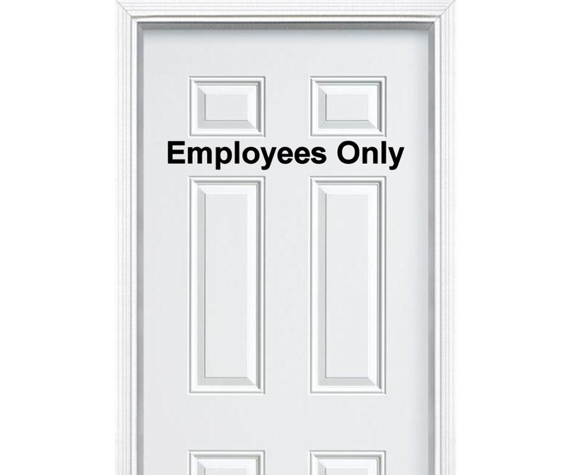 Employees Only Business Vinyl DIY Sign Decal Graphic - Etsy