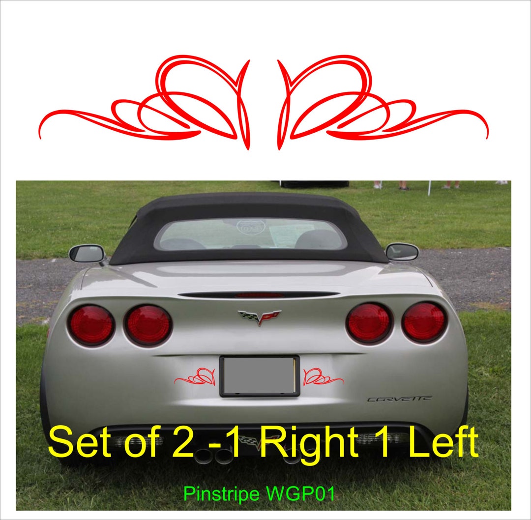 Scroll Pinstripe Decal Fits Corvette Camaro Choppers and More Select ...