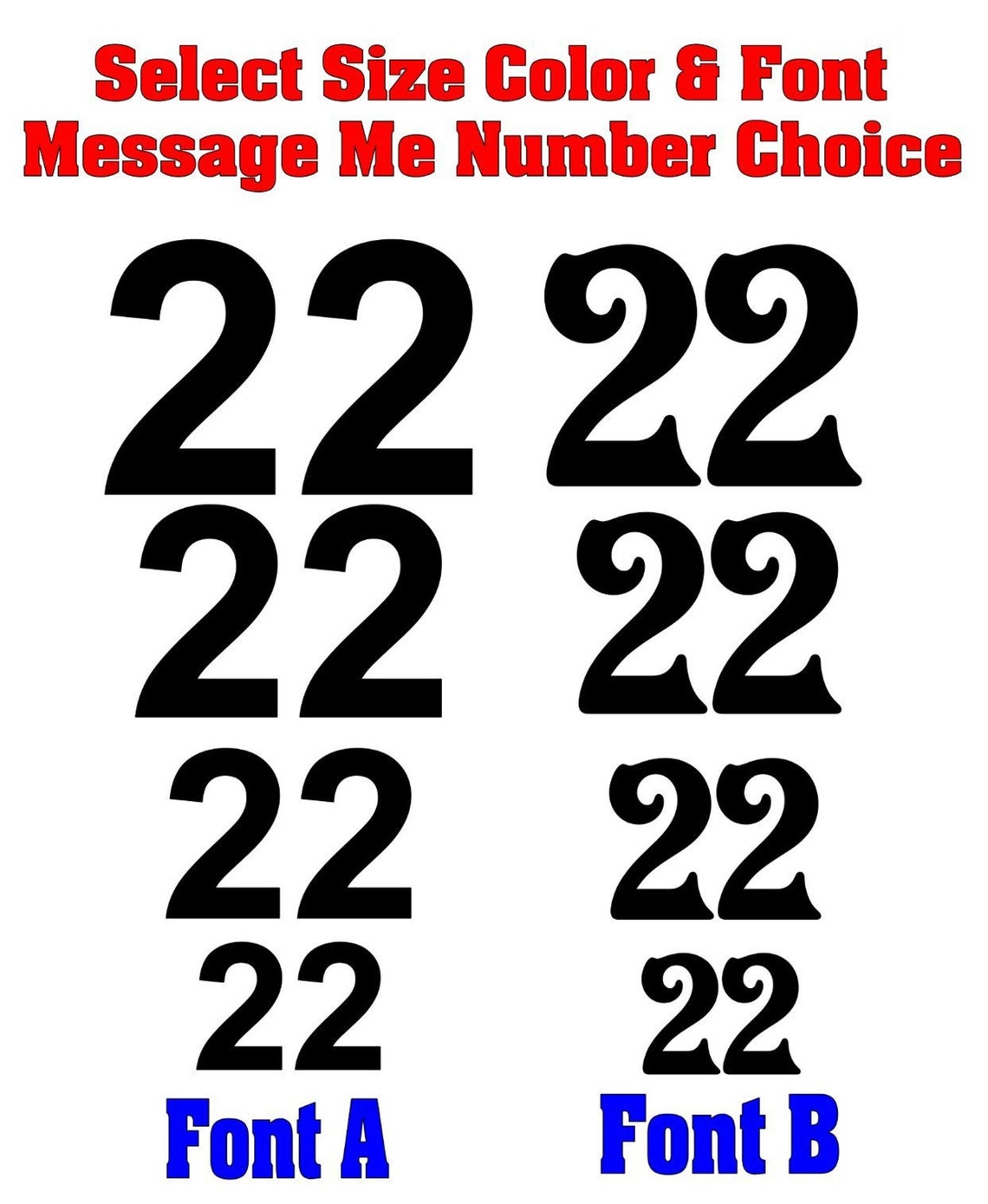 Race Car Numbers Set Vinyl Decals 2x Stock Rally Car | Etsy